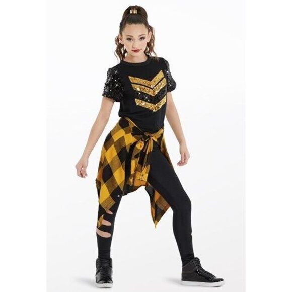Weissman | Tops | Dance Costume Medium Adult Gold Weissman 2238 Hip Hop ...